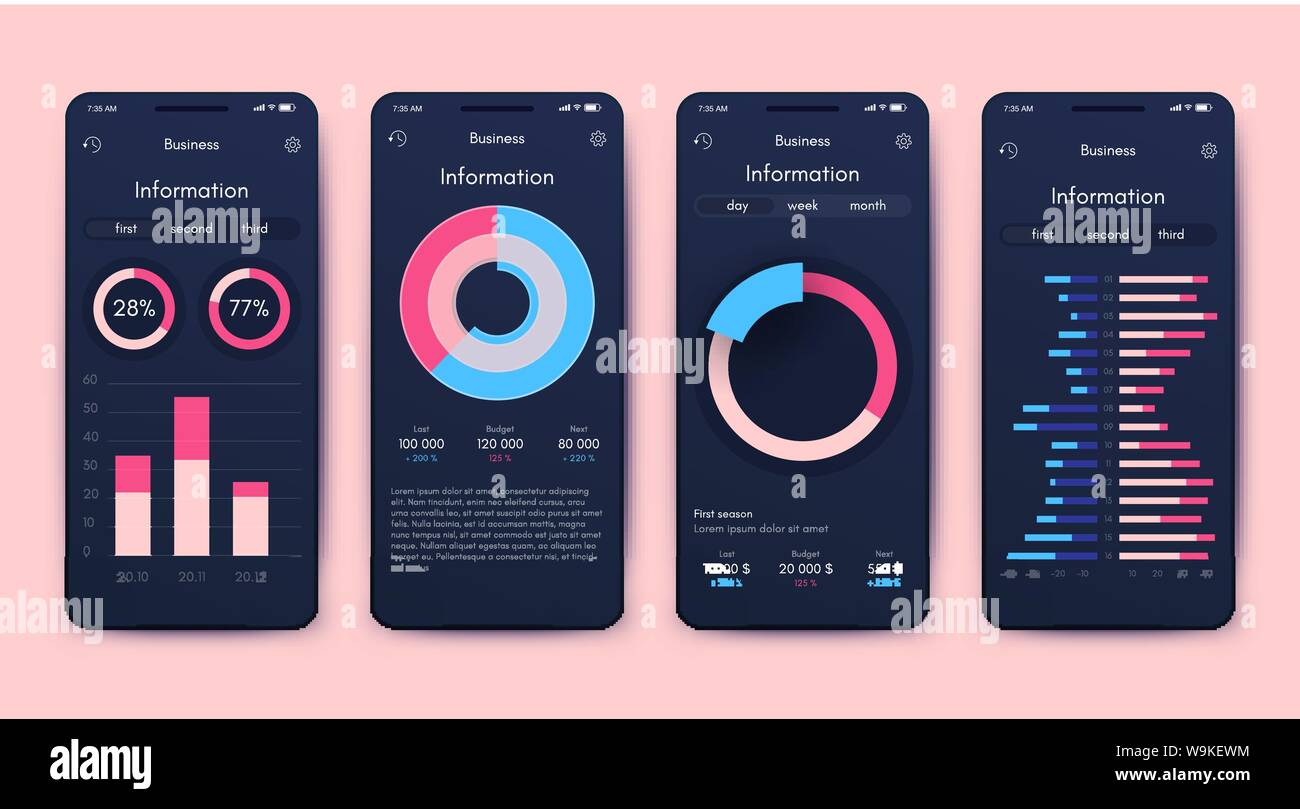 Vector graphics set mobile infographics. Stock vector Stock Vector ...