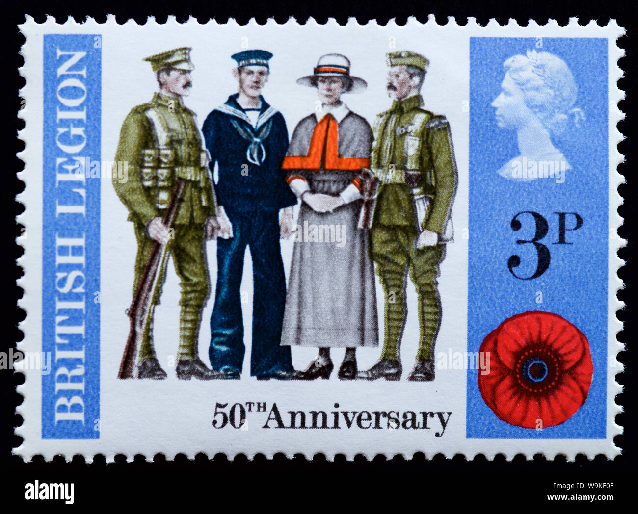 Great Britain Postage Stamp - British Legion - Servicemen and Nurse of ...