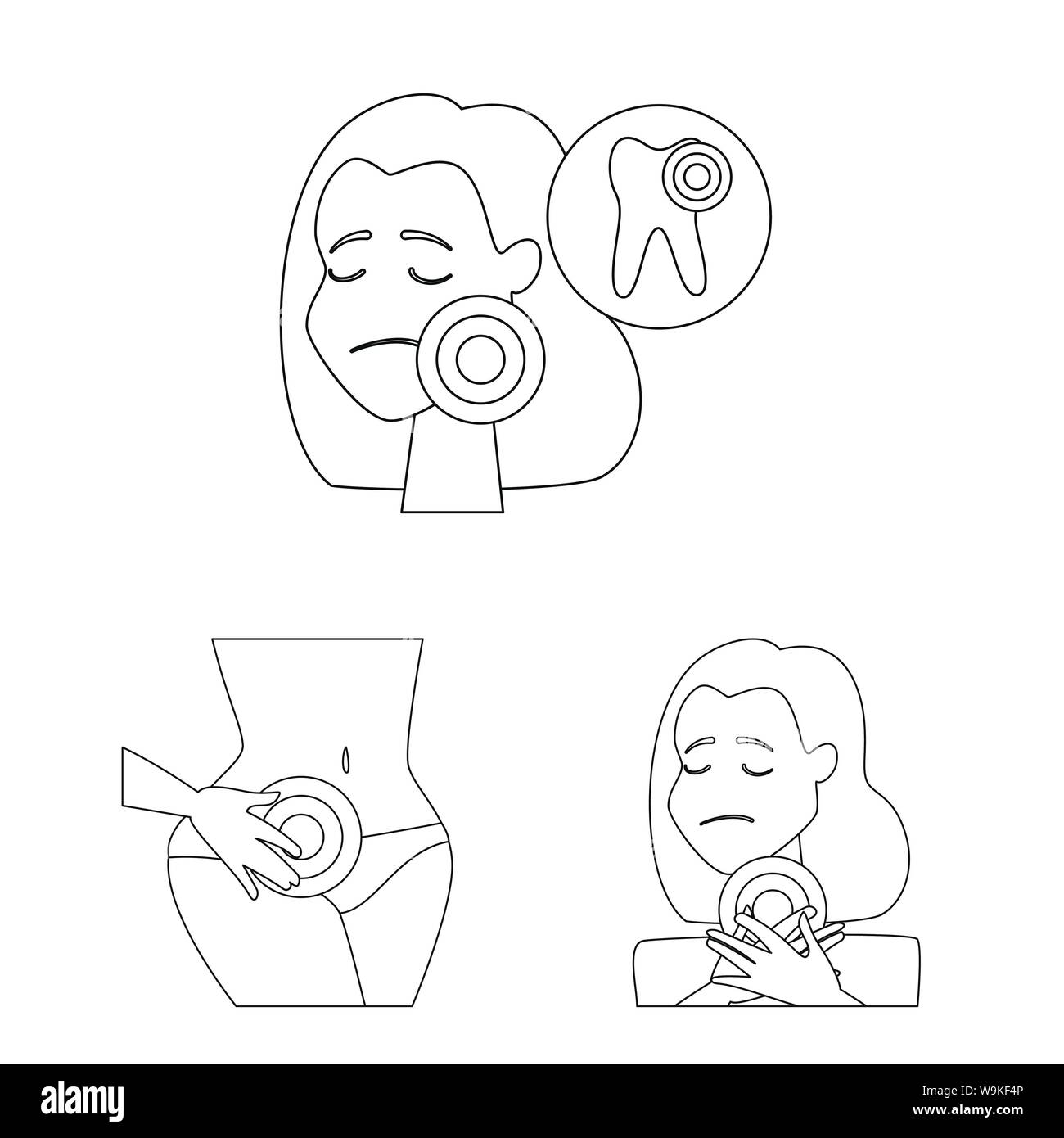 Vector illustration of bone and inflammation logo. Collection of bone ...