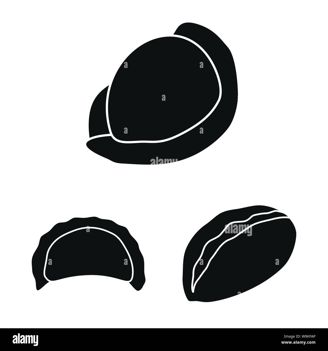 Vector illustration of cuisine and appetizer symbol. Set of cuisine and ...