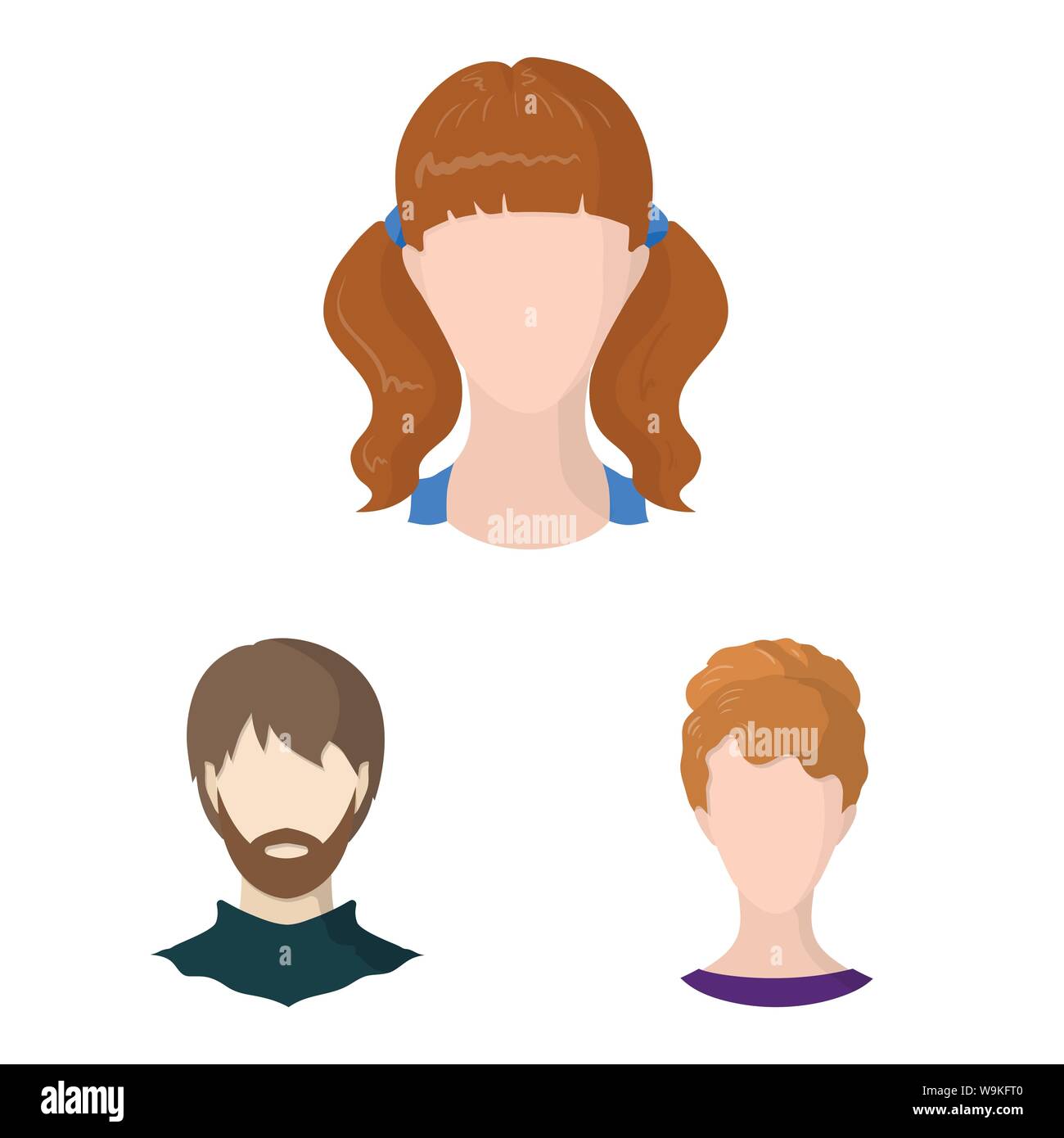 Isolated object of avatar and dummy symbol. Collection of avatar and ...