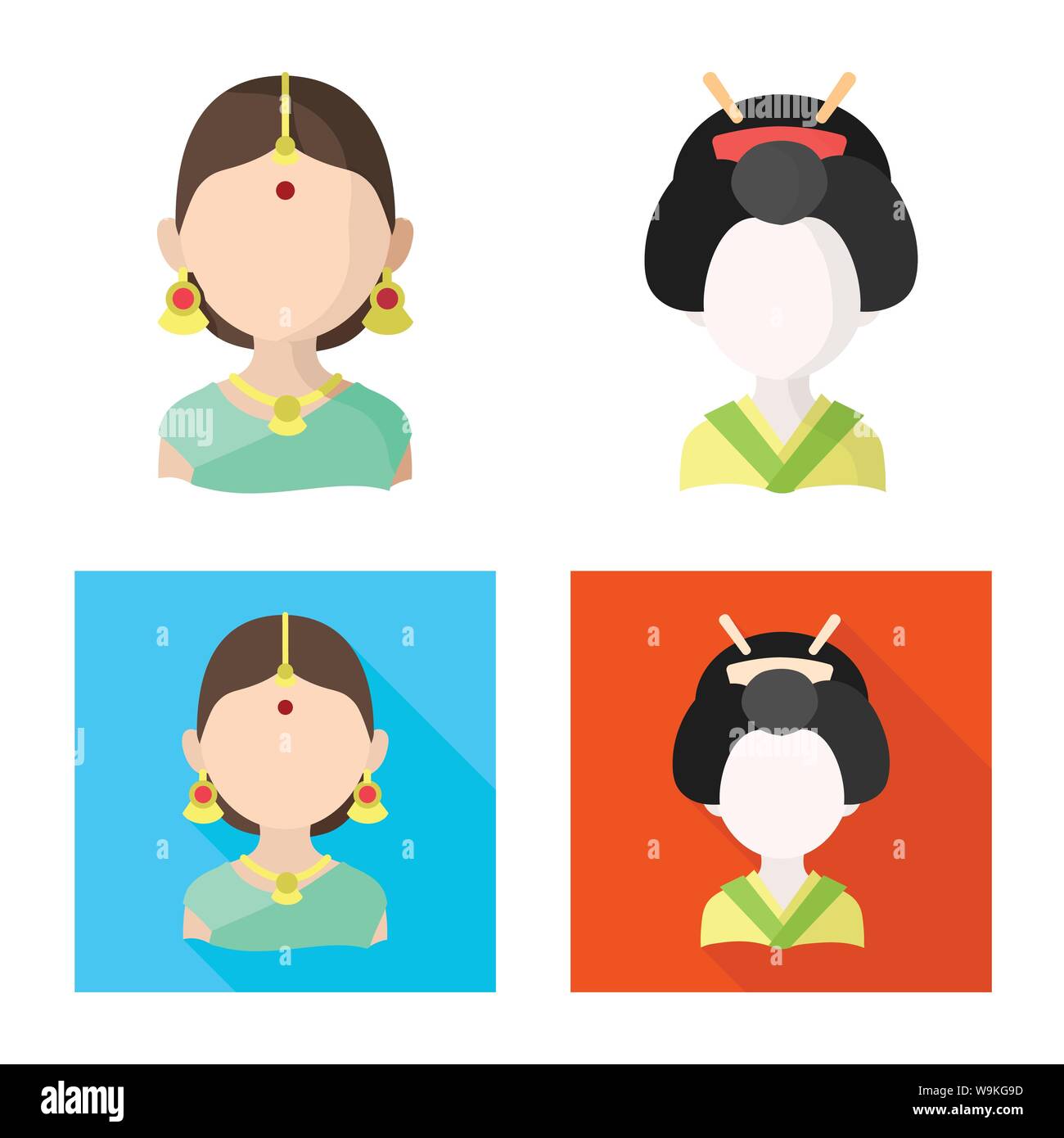 Vector design of imitator and resident sign. Set of imitator and ...