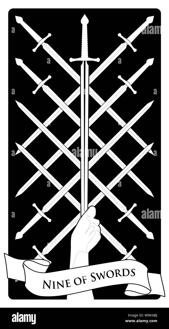Nine of swords tarot card hi-res stock photography and images - Alamy