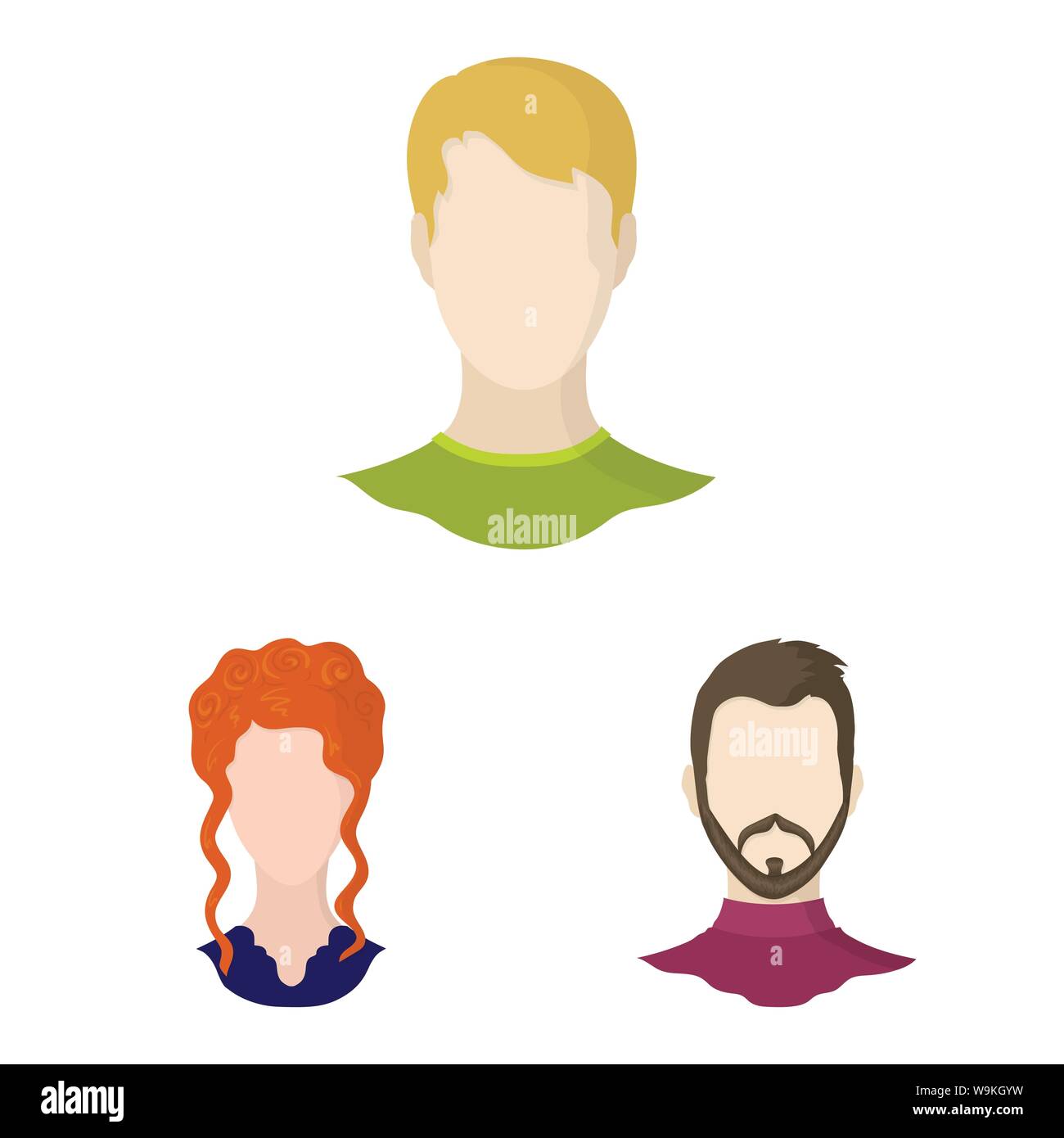 Vector design of avatar and dummy symbol. Collection of avatar and ...