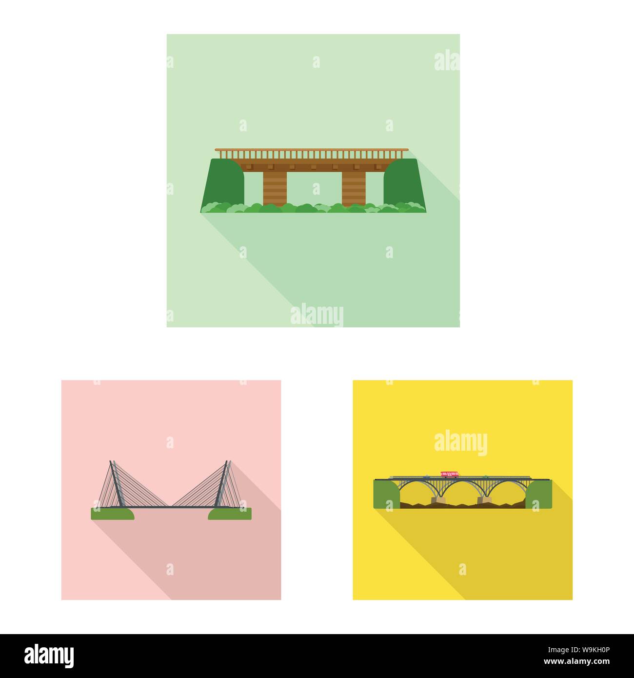 Isolated object of bridgework and bridge logo. Set of bridgework and ...