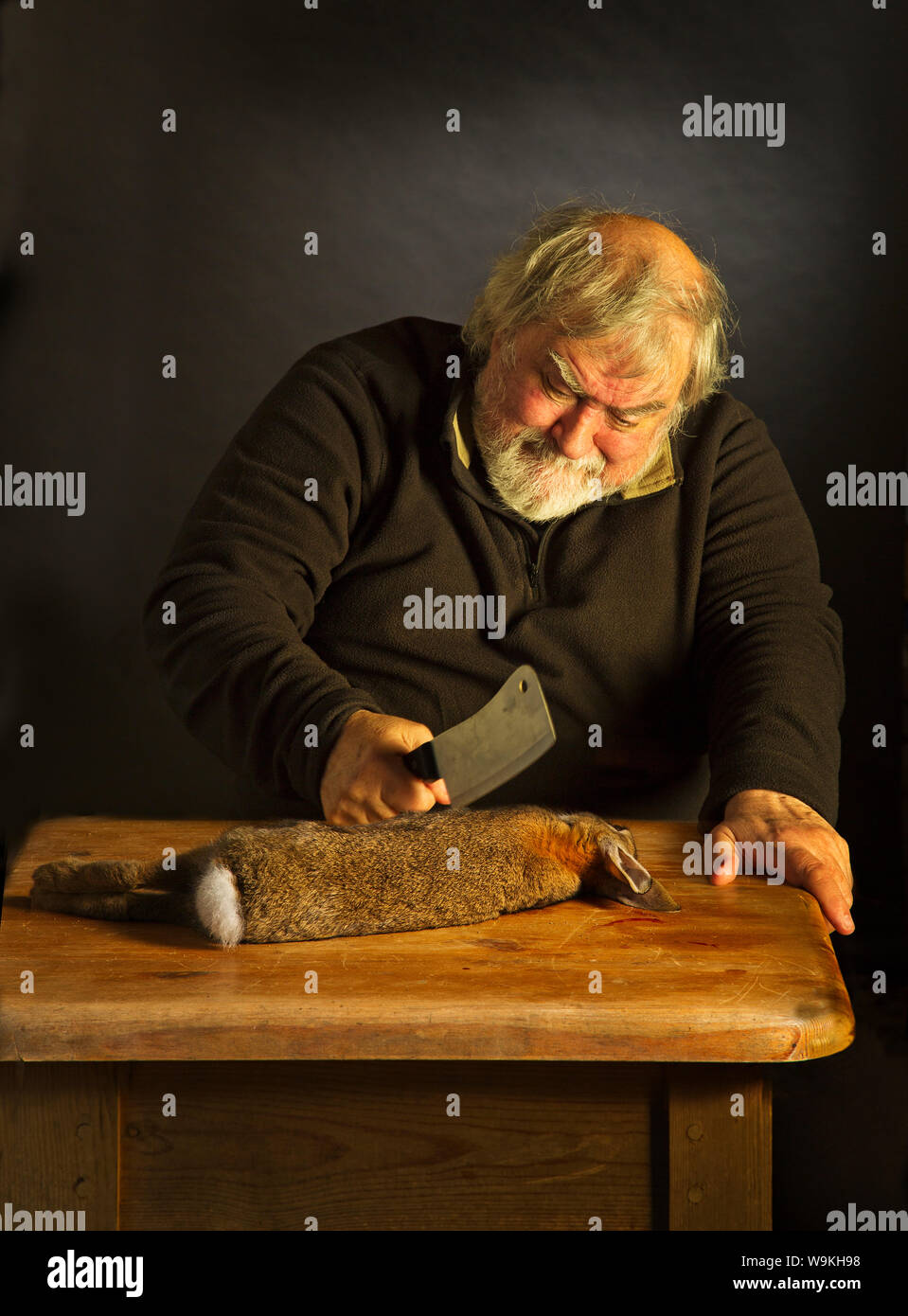 Man eating raw meat hi-res stock photography and images - Alamy