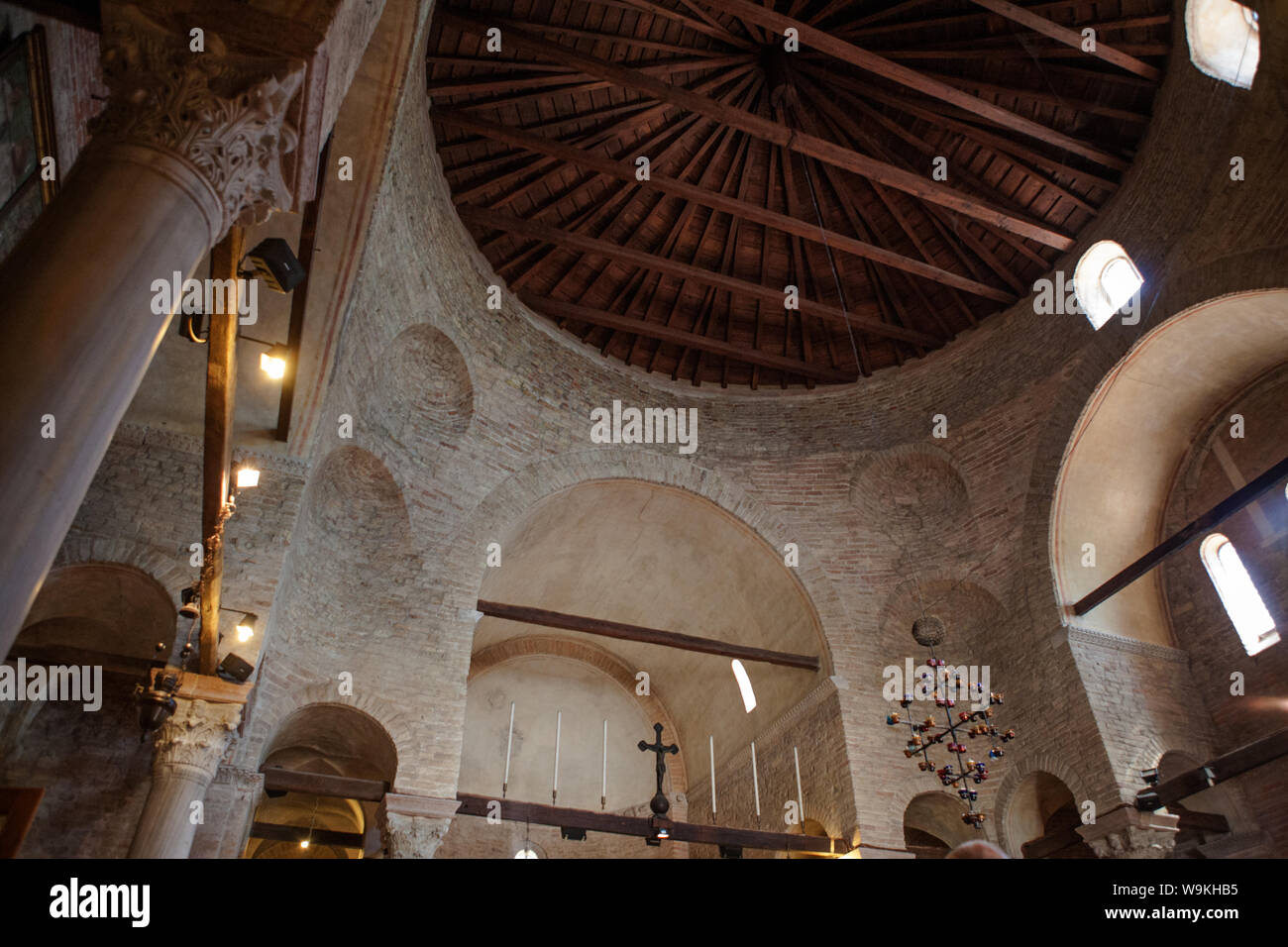 The interior of the Chiesa di Santa Fosca, Torcello, Veneto, Italy ...