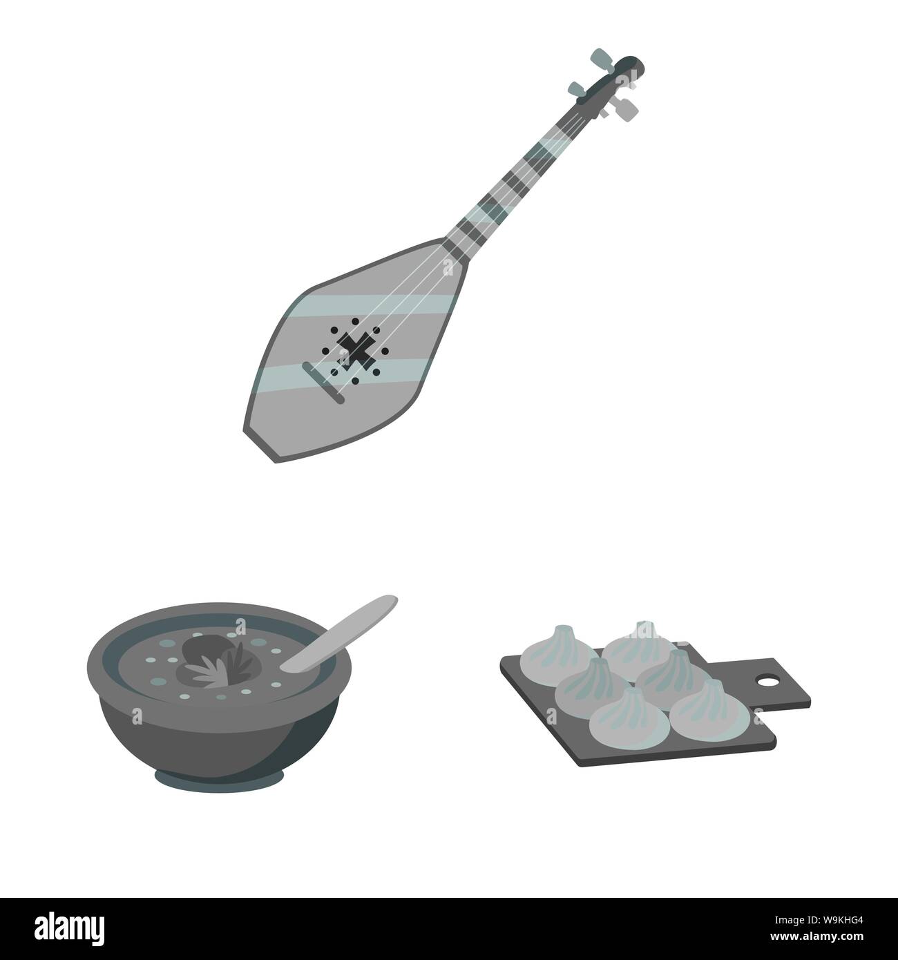 Isolated object of attributes and tourism icon. Collection of ...