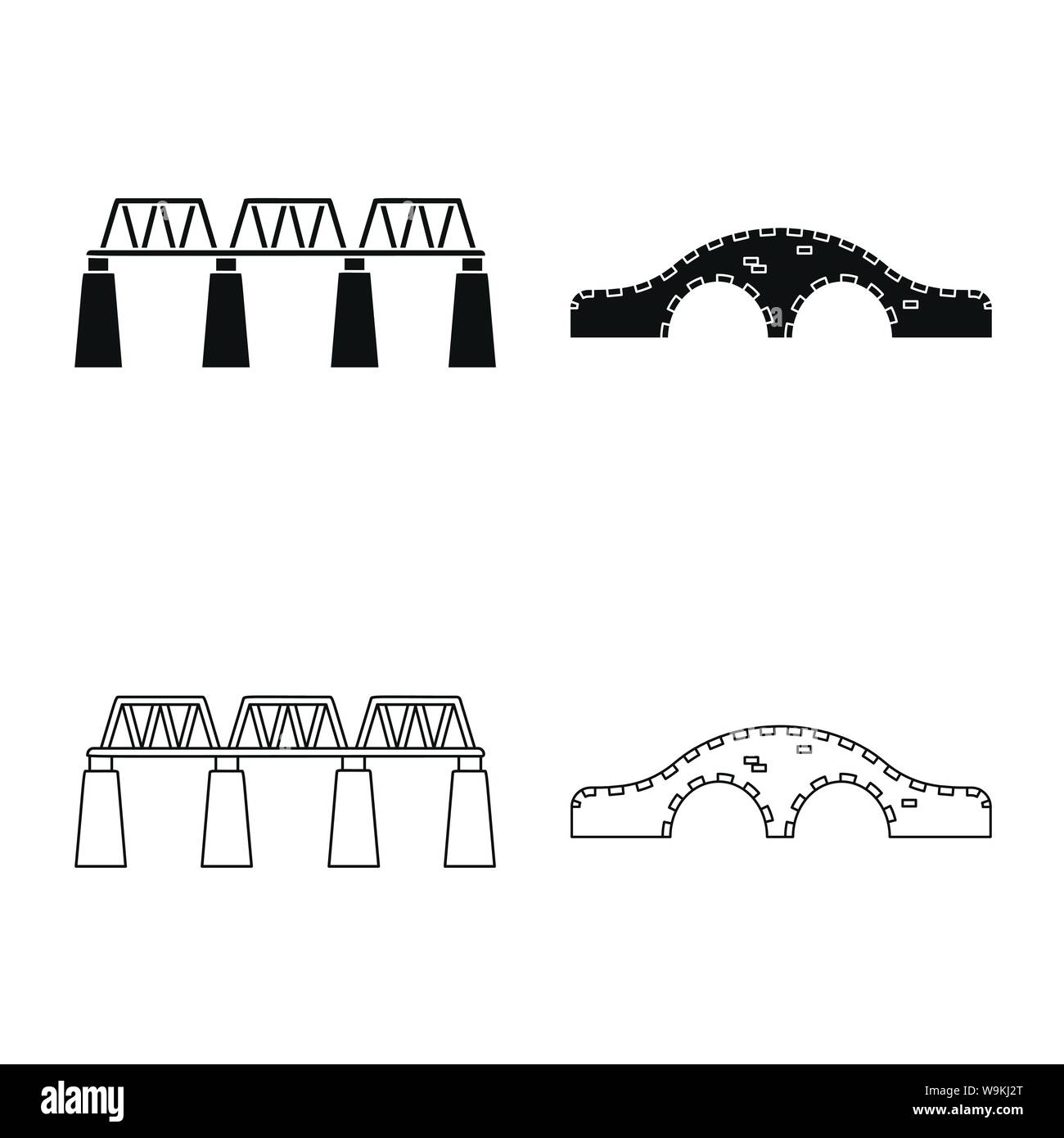 Vector illustration of connection and design sign. Collection of ...