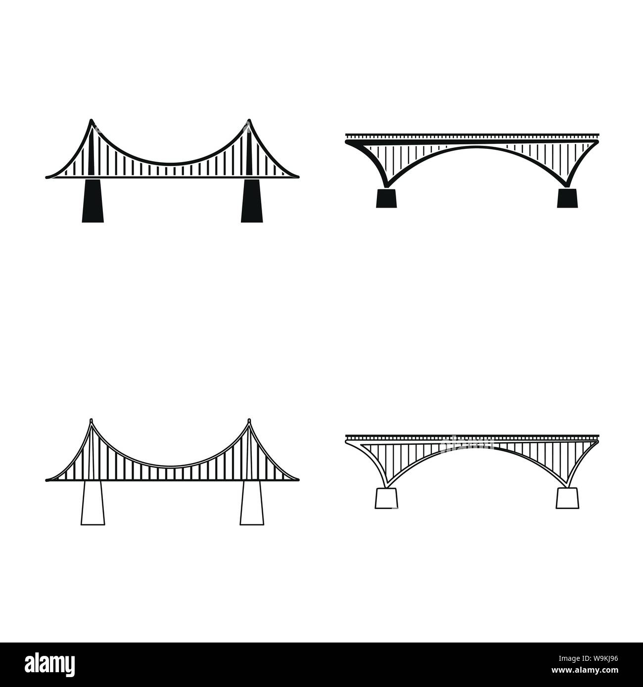 Vector Illustration Of Connection And Design Logo Set Of Connection And Side Stock Vector