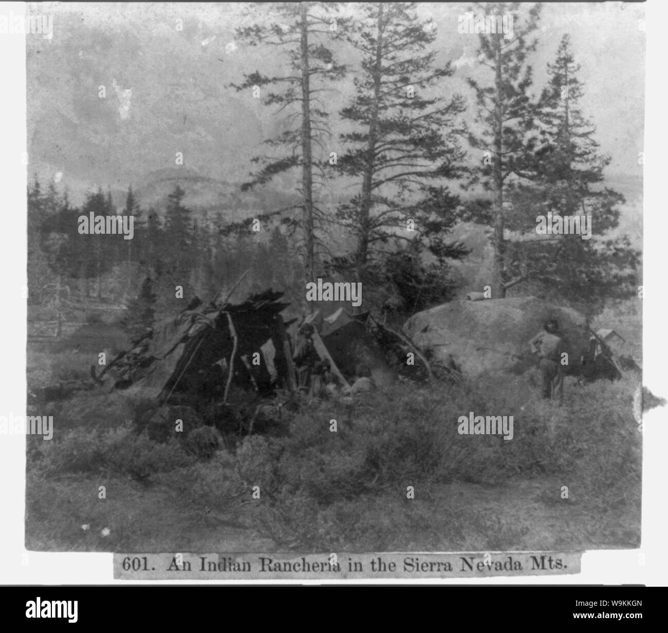 An Indian Rancheria in the Sierra Nevada Mountains Stock Photo - Alamy