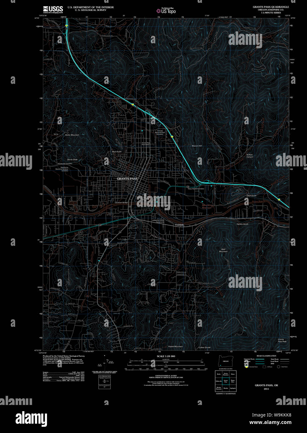 Grants pass map hi-res stock photography and images - Alamy