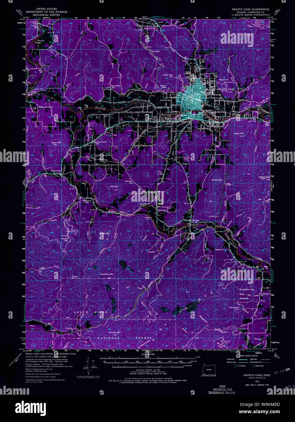 Grants pass map hi-res stock photography and images - Alamy