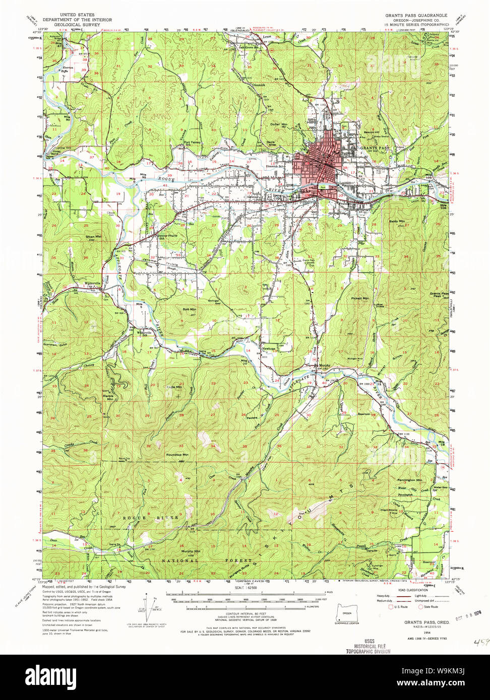 Grants pass map hi-res stock photography and images - Alamy
