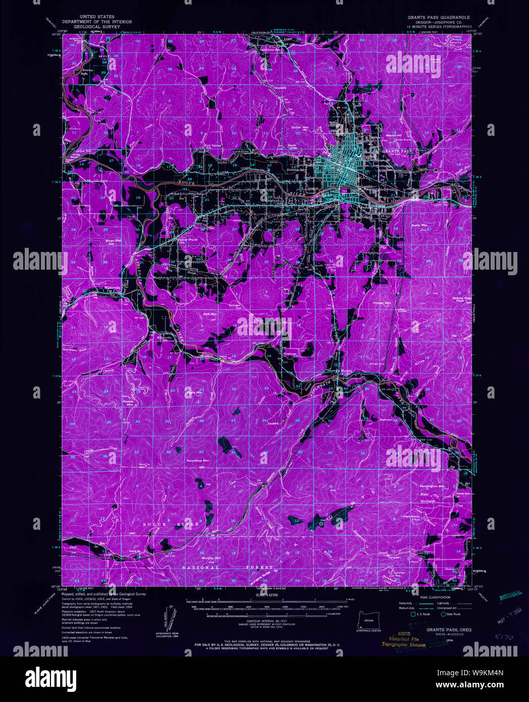 Grants pass map hi-res stock photography and images - Alamy