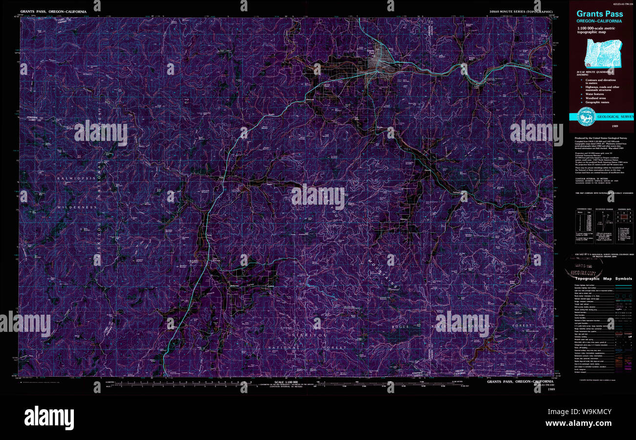 Grants pass map hi-res stock photography and images - Alamy