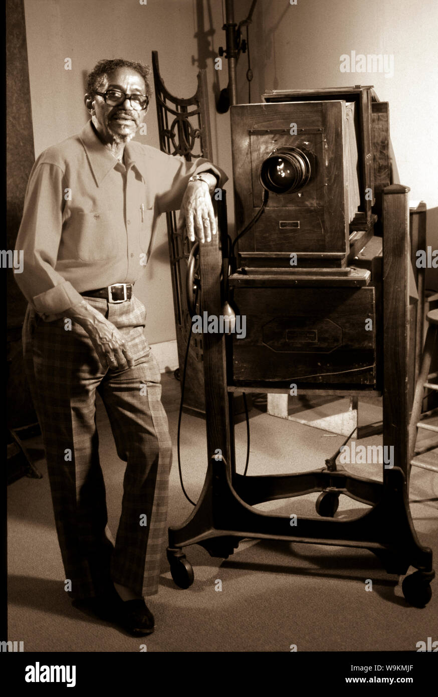 P.H. Polk, official photographer of Tuskeegee Institute with his large ...