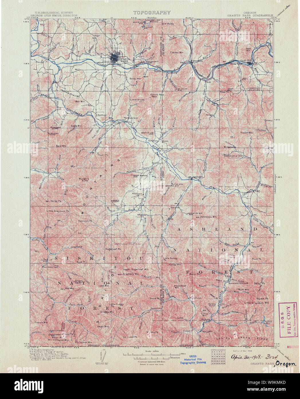 Grants pass map hi-res stock photography and images - Alamy