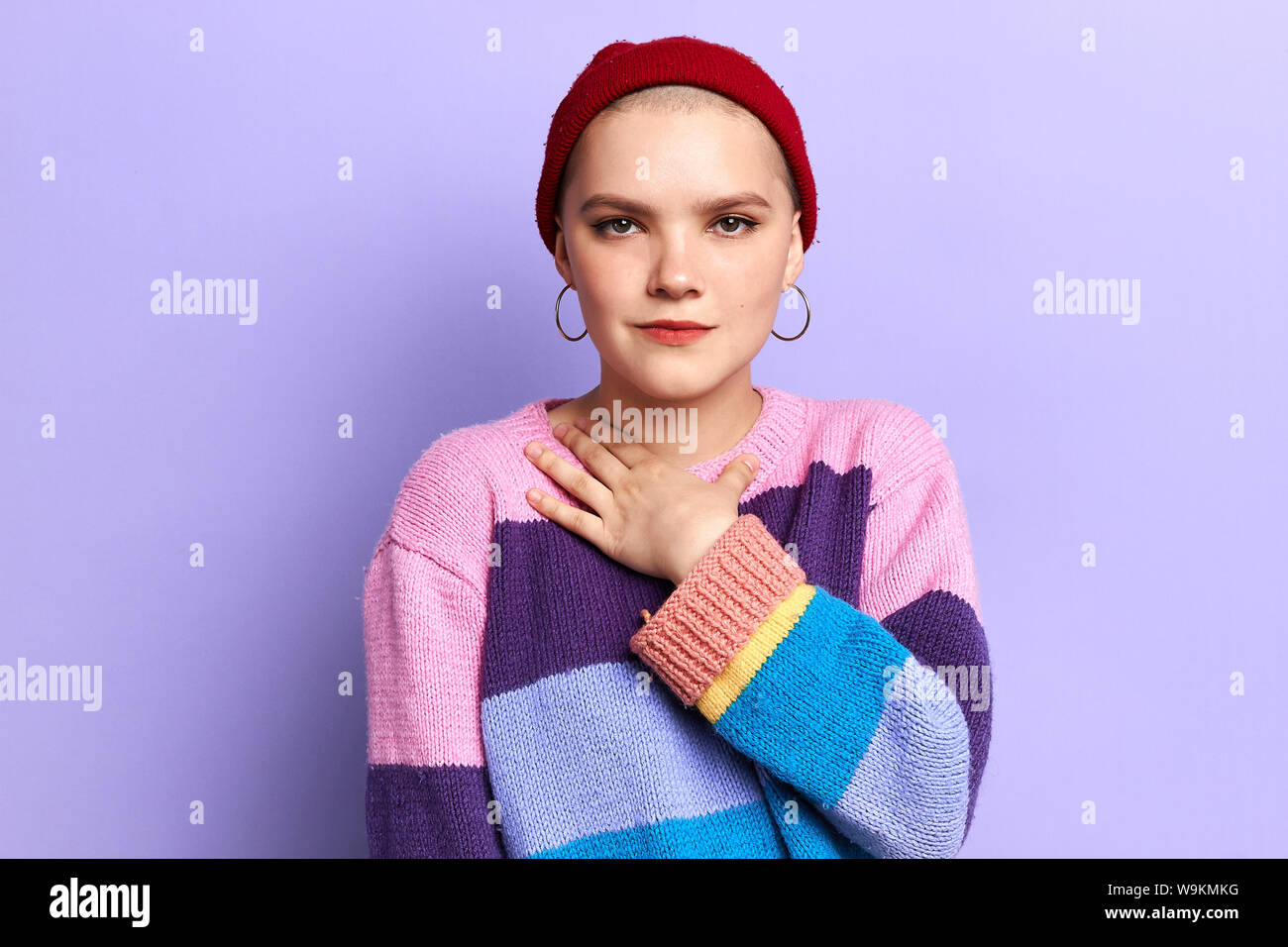 Young girl showing appreciation young hi-res stock photography and ...