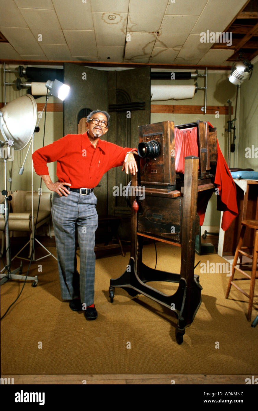 P.H. Polk, official photographer of Tuskeegee Institute with his large ...