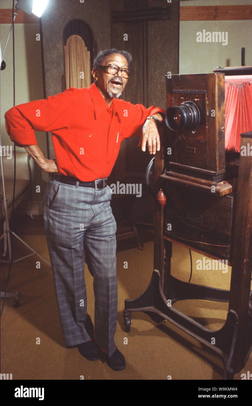 P.H. Polk, official photographer of Tuskeegee Institute with his large ...