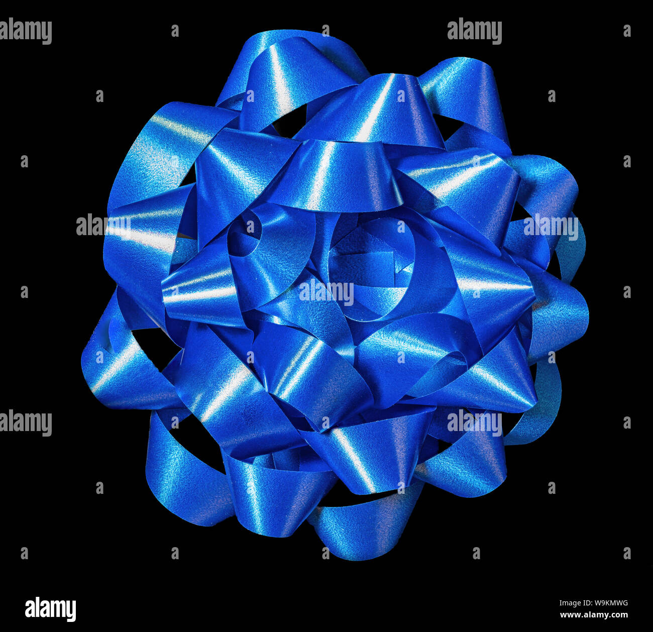 Shiny Blue Bow on Black Background Stock Photo - Alamy