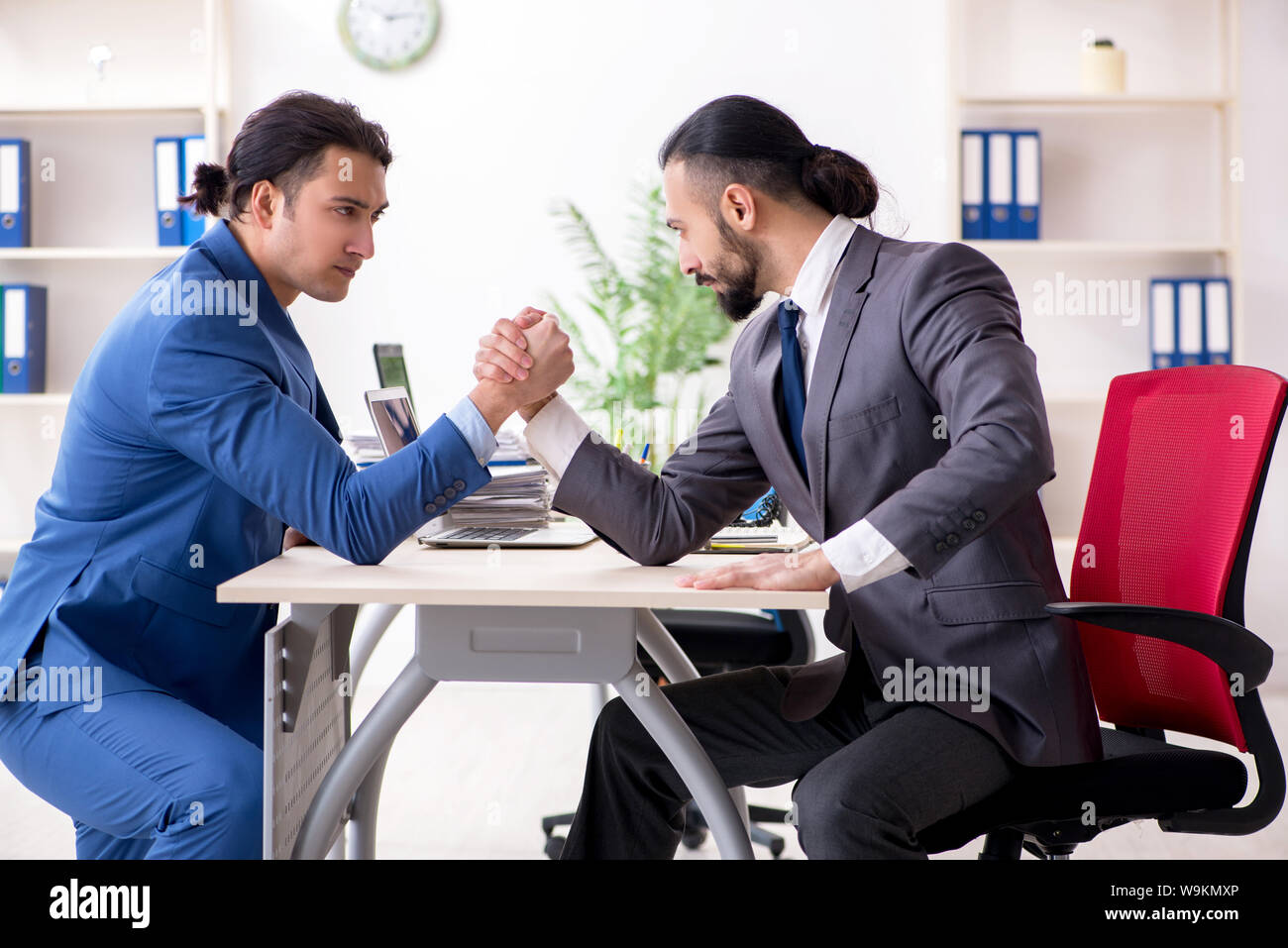 The two male colleagues in the office Stock Photo - Alamy