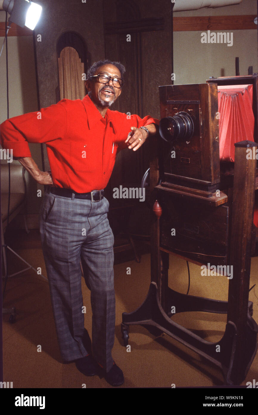 P.H. Polk, official photographer of Tuskeegee Institute with his large ...