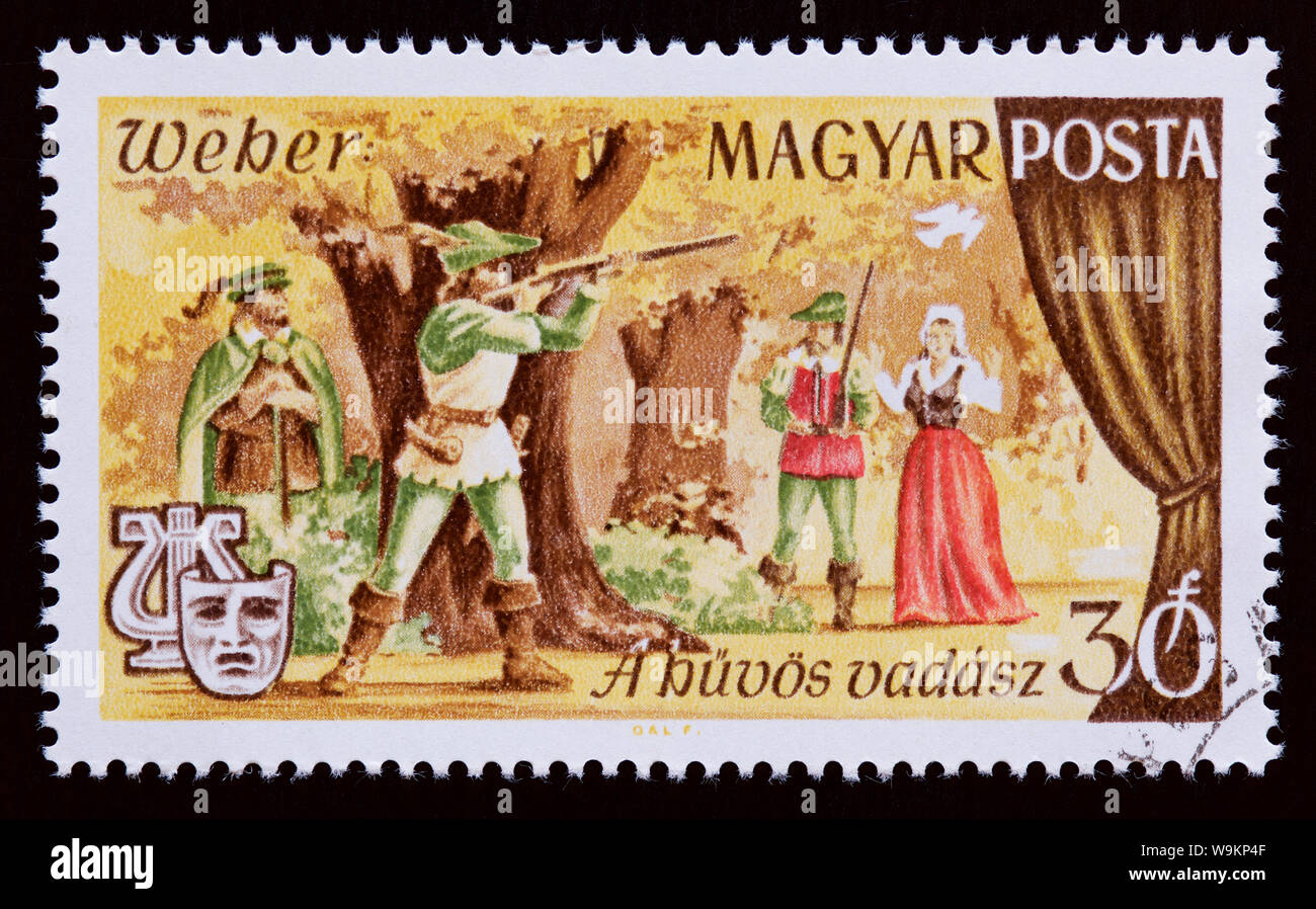 Hungary Postage Stamp - Opera Scene Stock Photo - Alamy