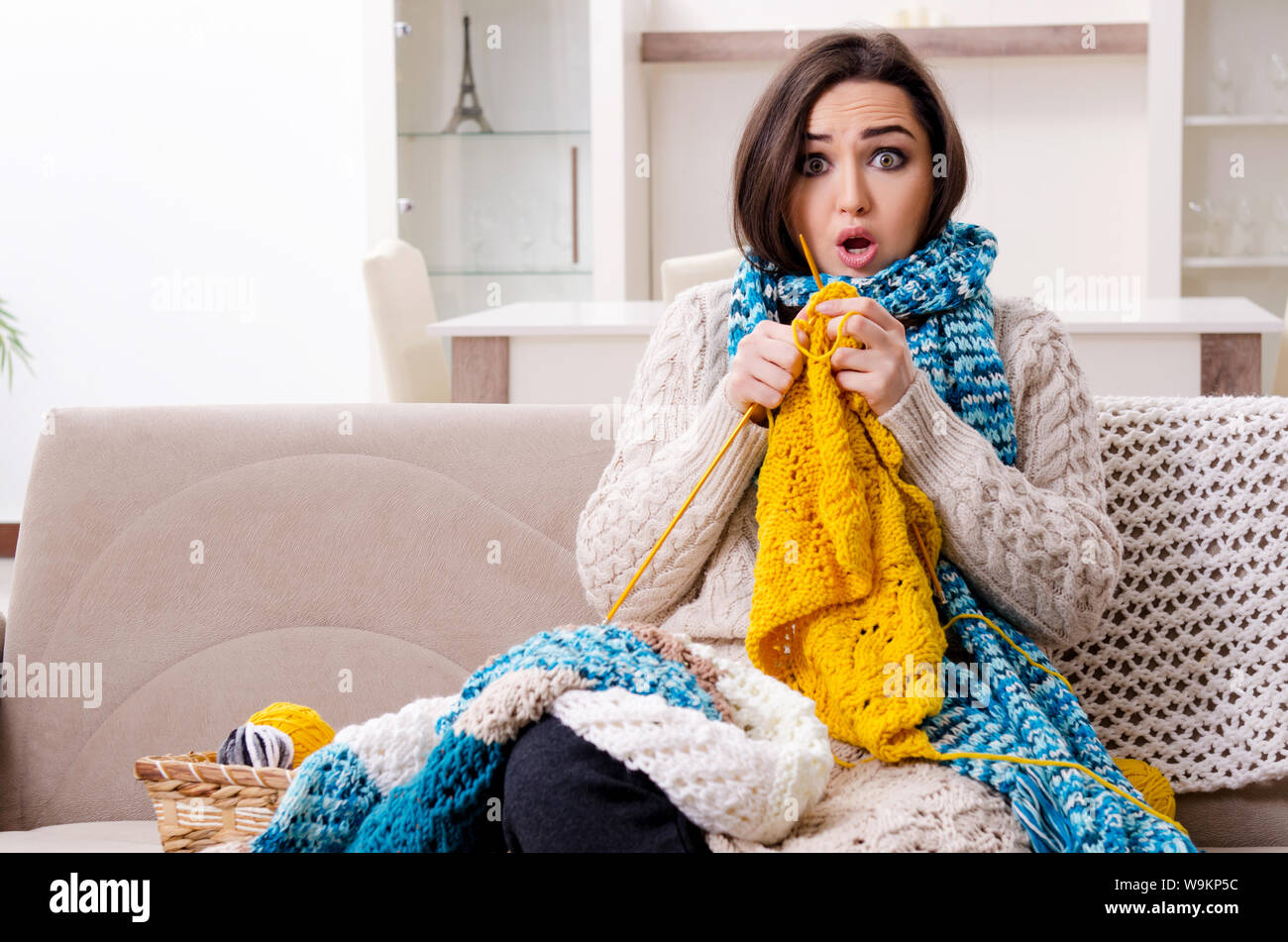 Frustrated woman and knit hi-res stock photography and images - Alamy