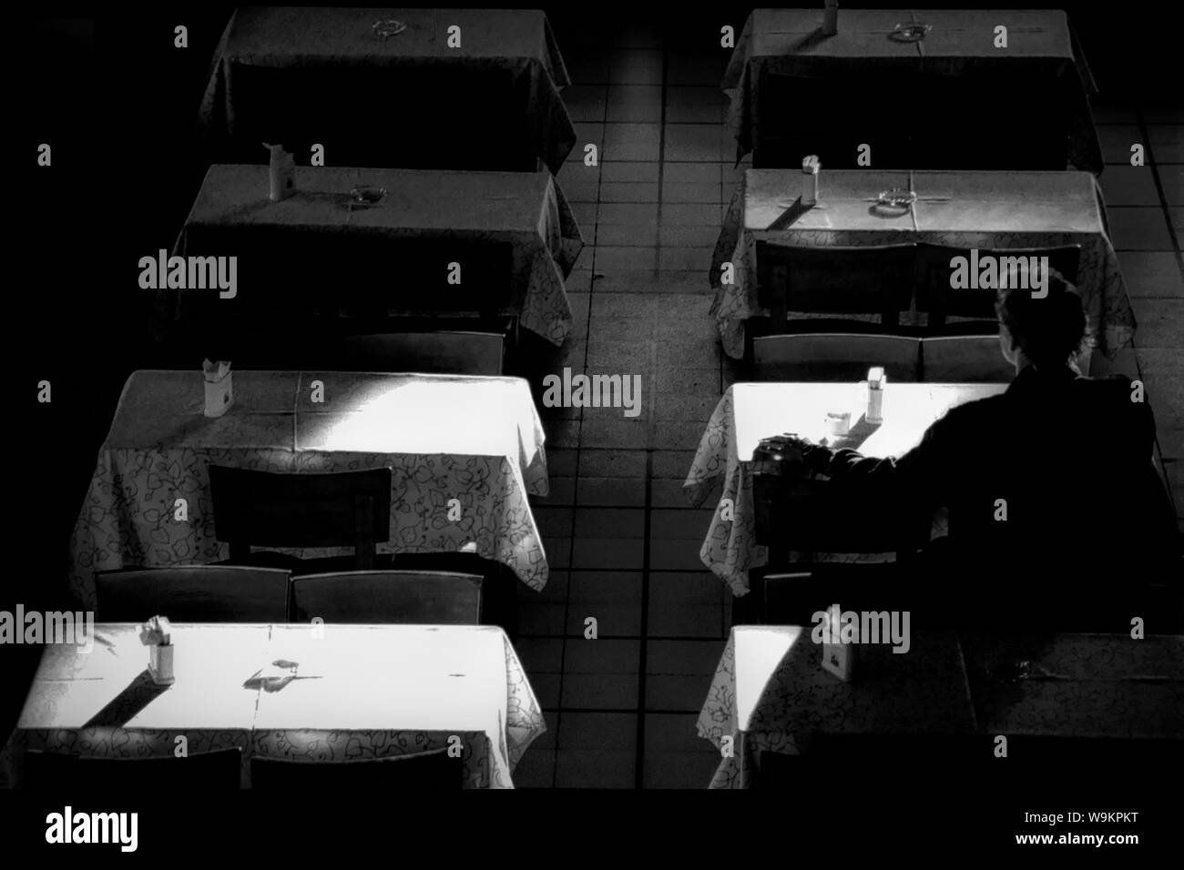 Dining lone hi-res stock photography and images - Alamy