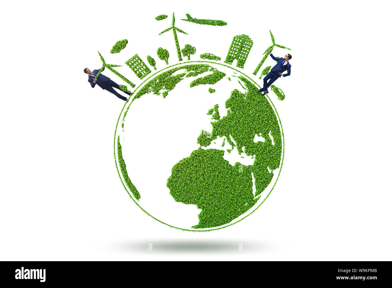 The concept of clean energy and environmental protection Stock Photo ...