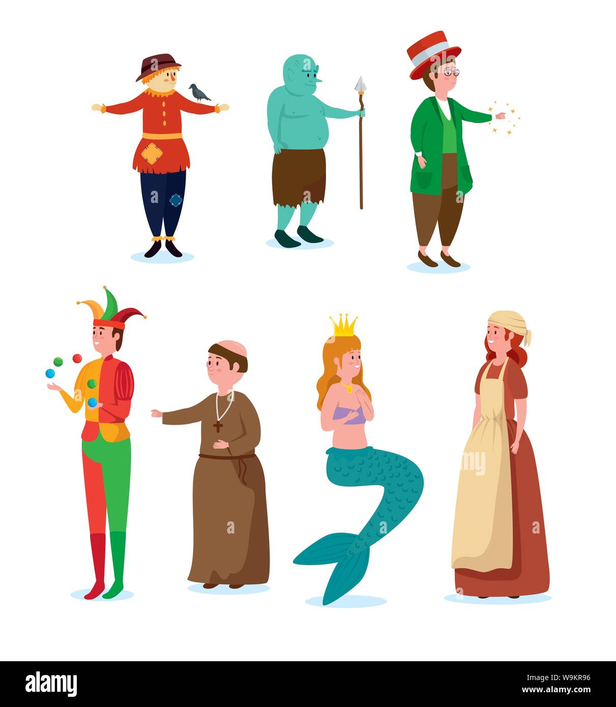 Mermaid scarecrow Stock Vector Images - Alamy