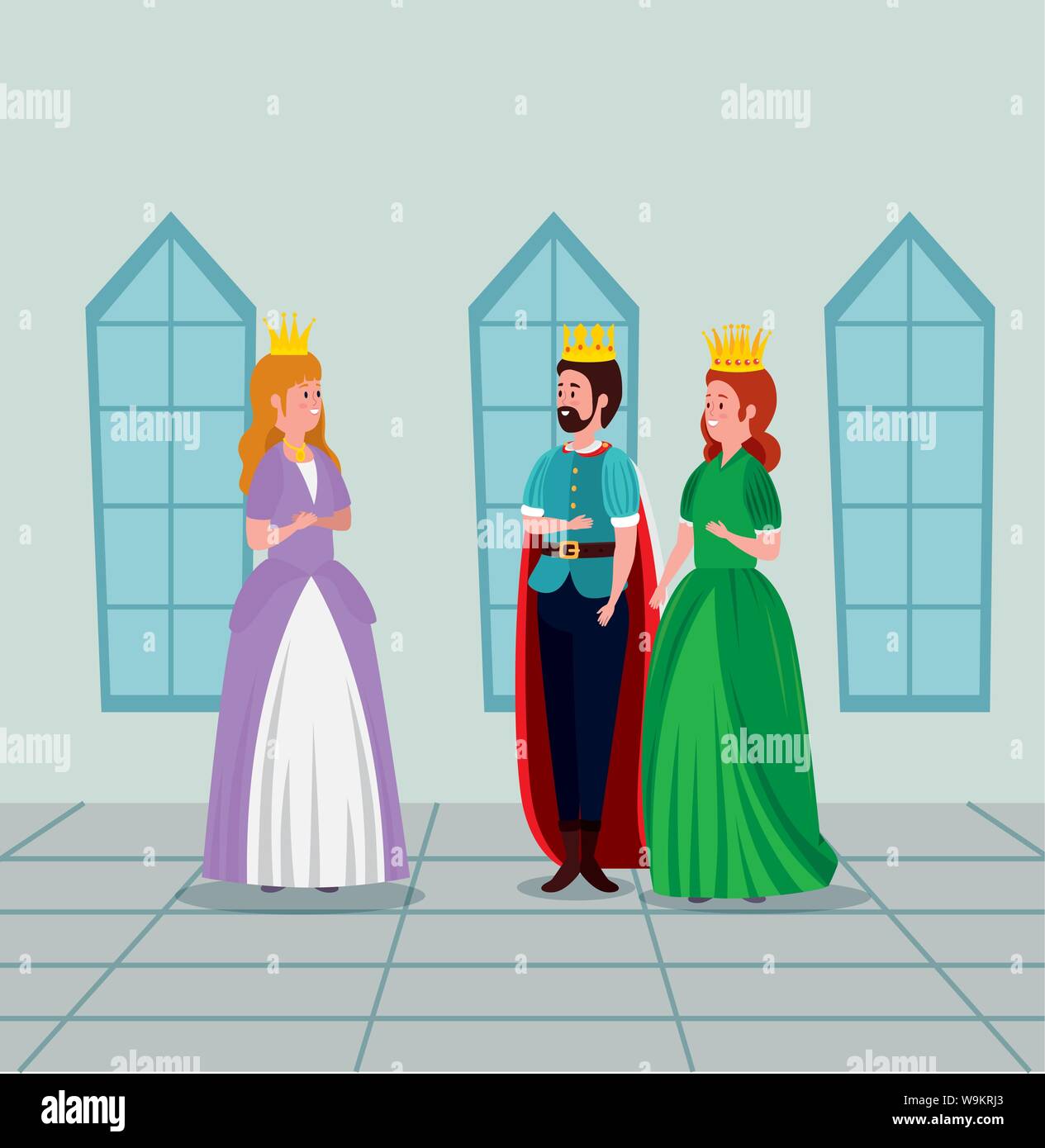 Woman medieval queen vector Stock Vector Images - Alamy