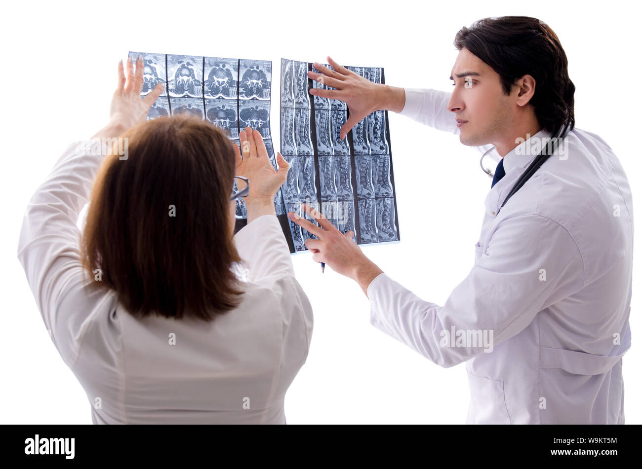 The two doctors working in the clinic Stock Photo - Alamy