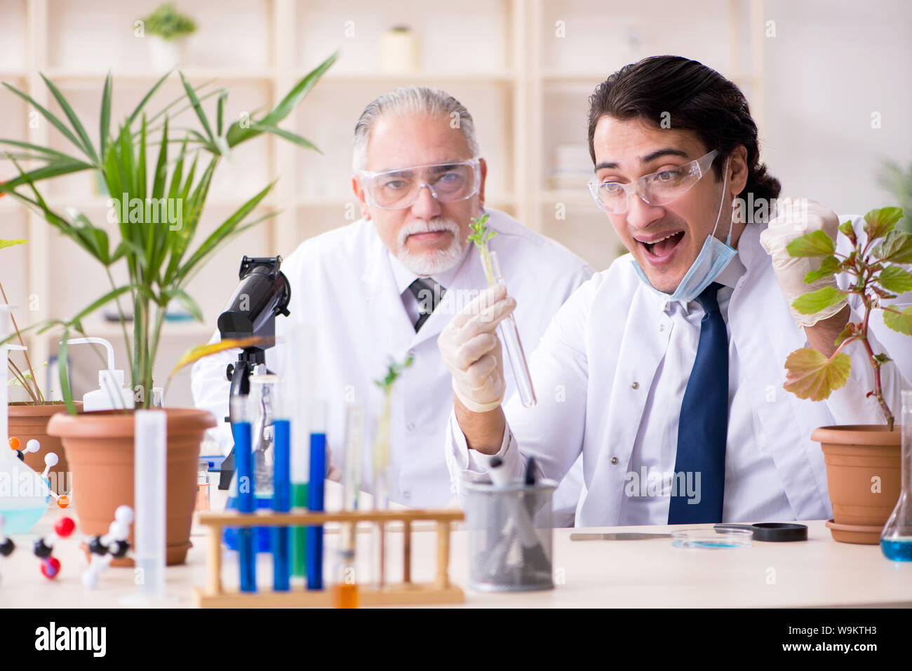The two chemists working in the lab Stock Photo - Alamy