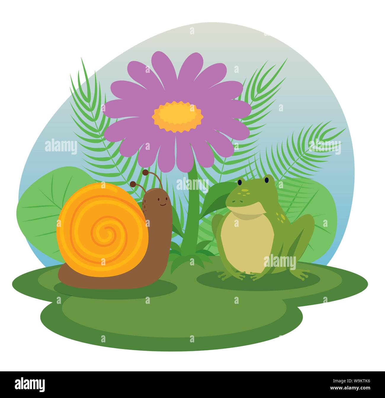 Snail frog Stock Vector Images - Alamy