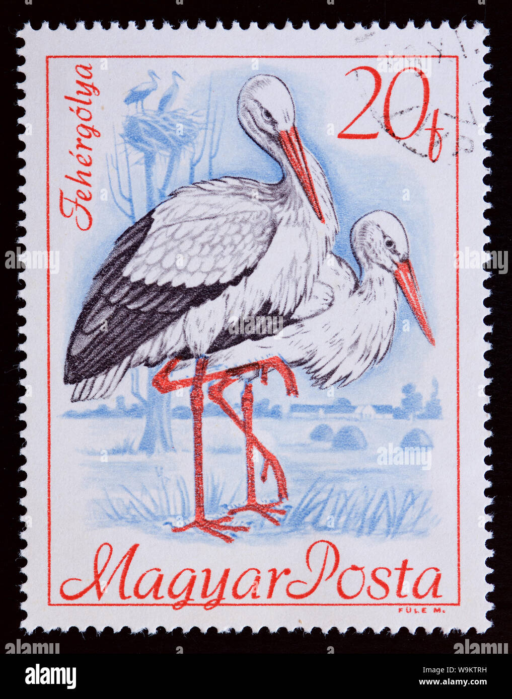 Hungary Postage Stamp - Birds Stock Photo - Alamy