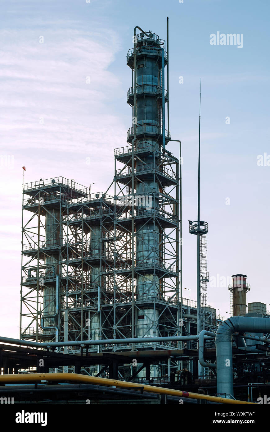 fluid catalytic cracking unit (FCC) in a modern chemical factory ...