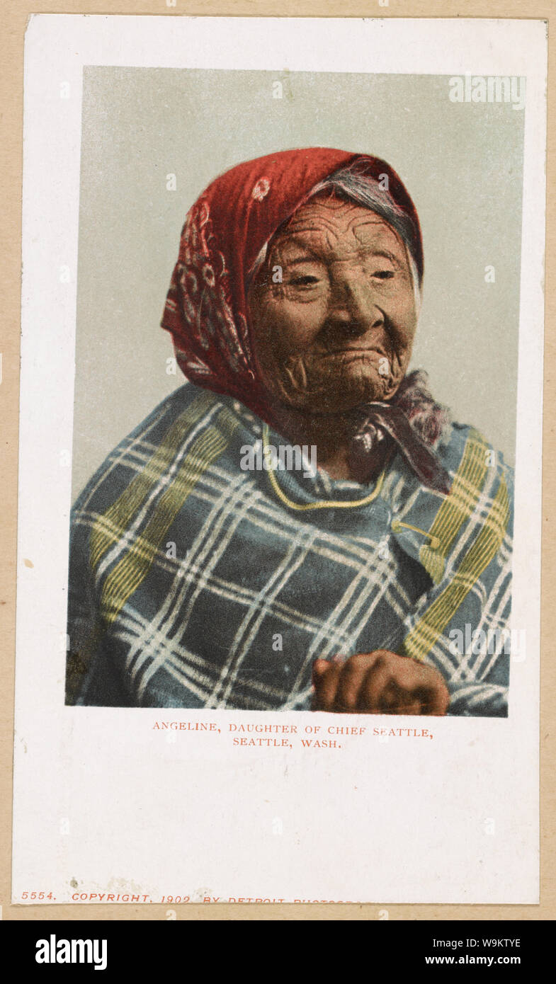 Angeline, daughter of Chief Seattle, Seattle, Washington Stock Photo ...