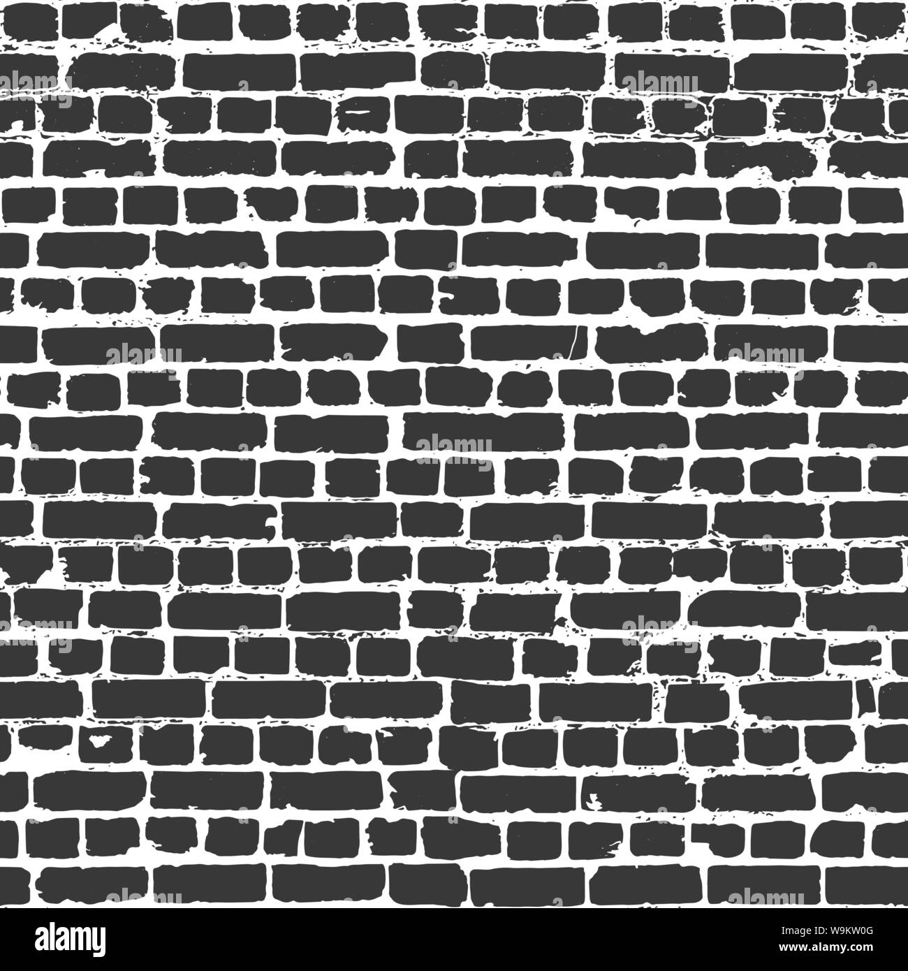 Gray bricks in worn out brick wall seamless pattern Stock Vector Image ...