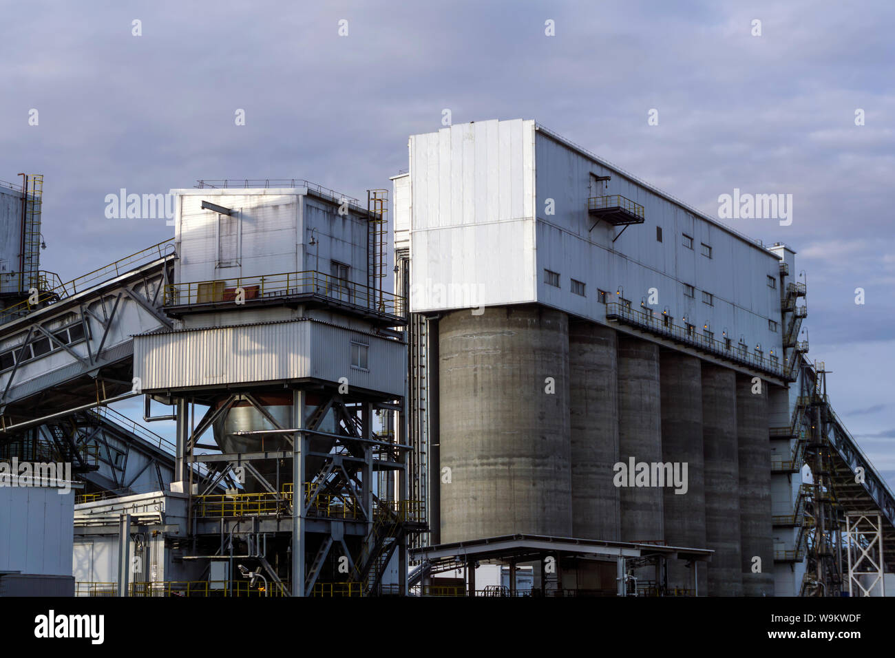 Industrial landscape - storage and loading hopper for loose materials ...
