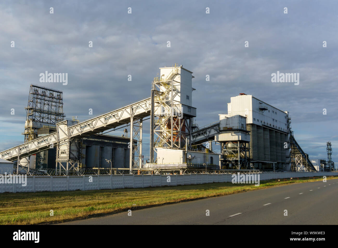 Industrial landscape - storage and loading hopper for loose materials ...
