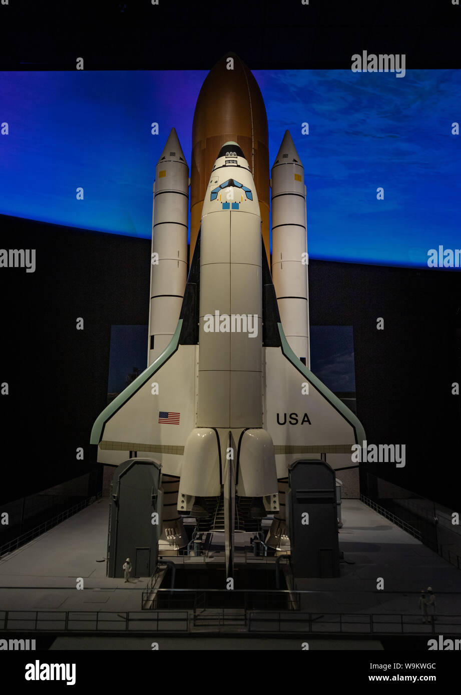 A picture of a space shuttle inside the Smithsonian National Air and ...