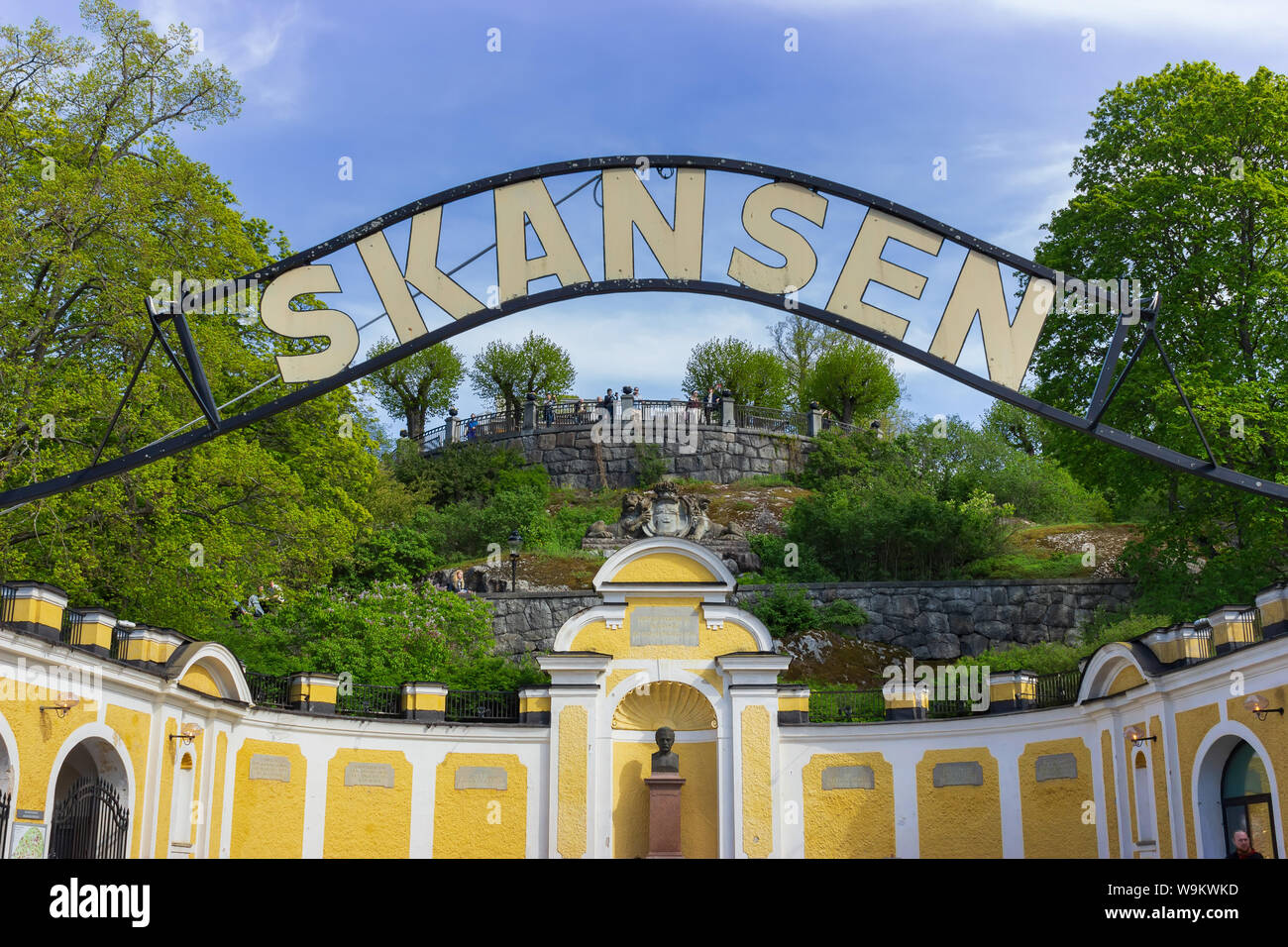 Skansen. The largest Swedish open air museum site and zoo park with ...