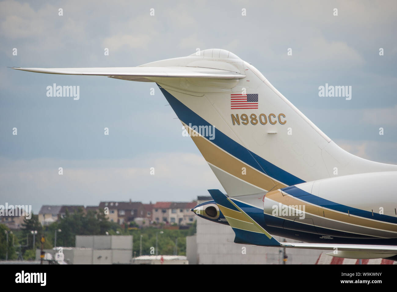 Glasgow, UK. 22 June 2019. The private jet of the pop star, Pink, who ...