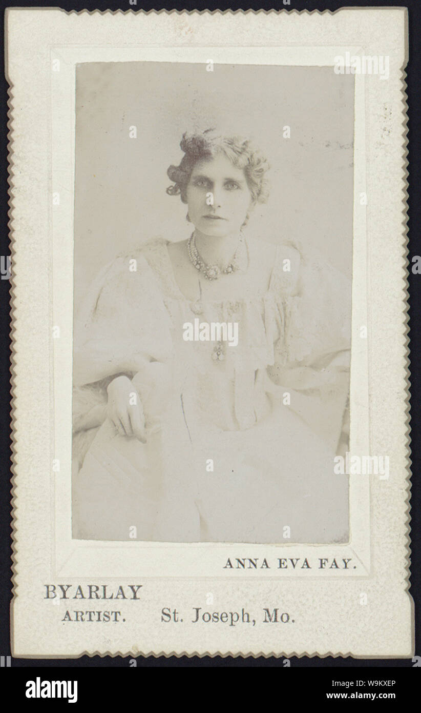 Anna Eva Fay, three-quarter length portrait, seated, facing front ...