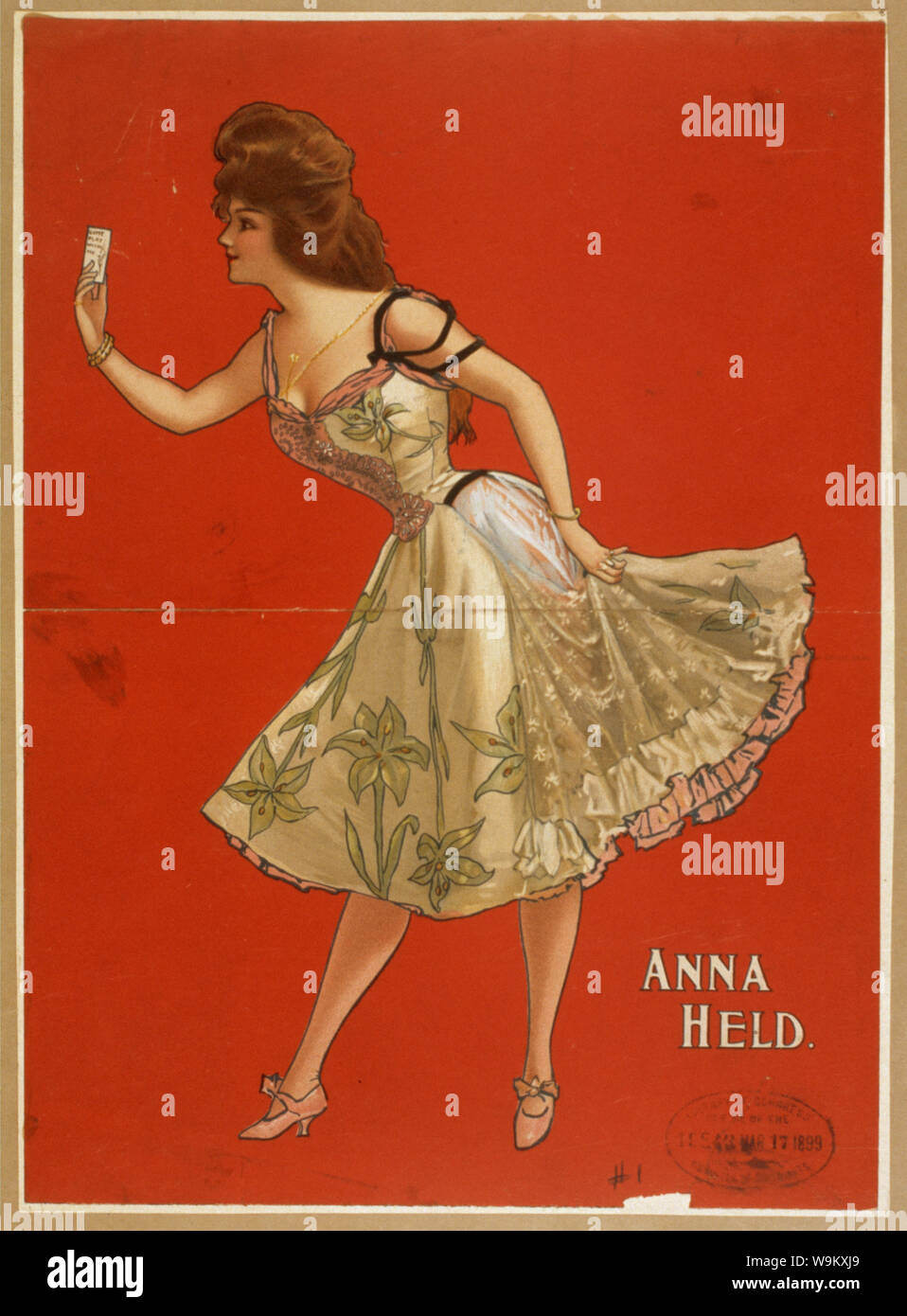 Anna Held Abstract: 1 print : color lithograph ; sheet 36 x 26 cm ...