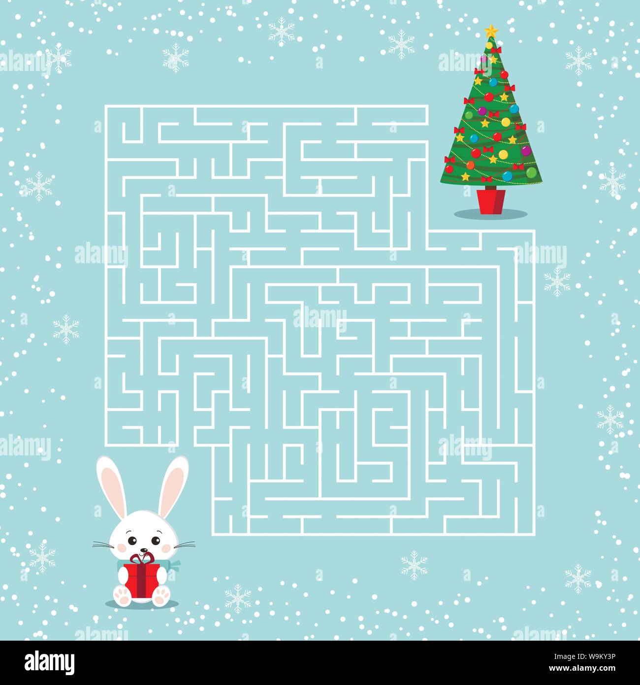 Xmas tree maze Stock Vector Images - Alamy