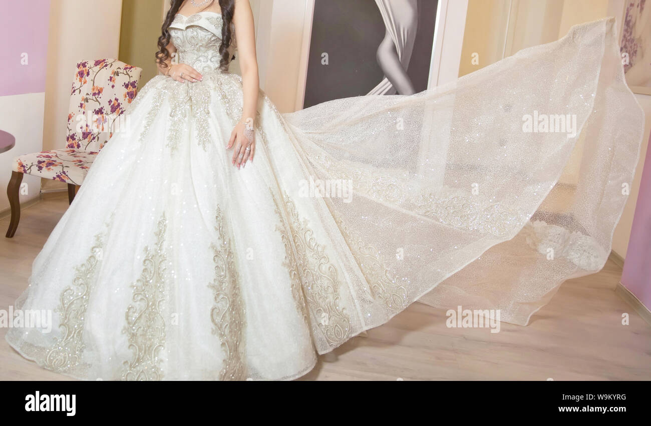 Bride spinning in white dress hi-res stock photography and images - Alamy